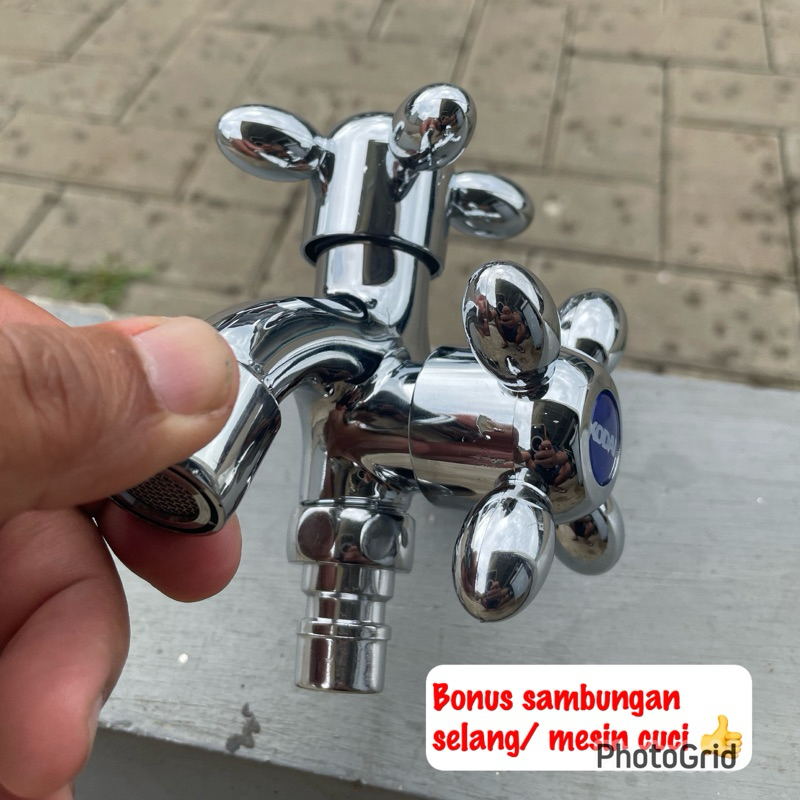 Jual Promo Kran Cabang Double Onda Stainless 1/2 "/ KRAN DOUBLE ONDA ...