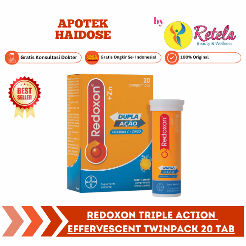 Jual Redoxon Triple Action Effervescent Twinpack Isi 20 Tablet ...