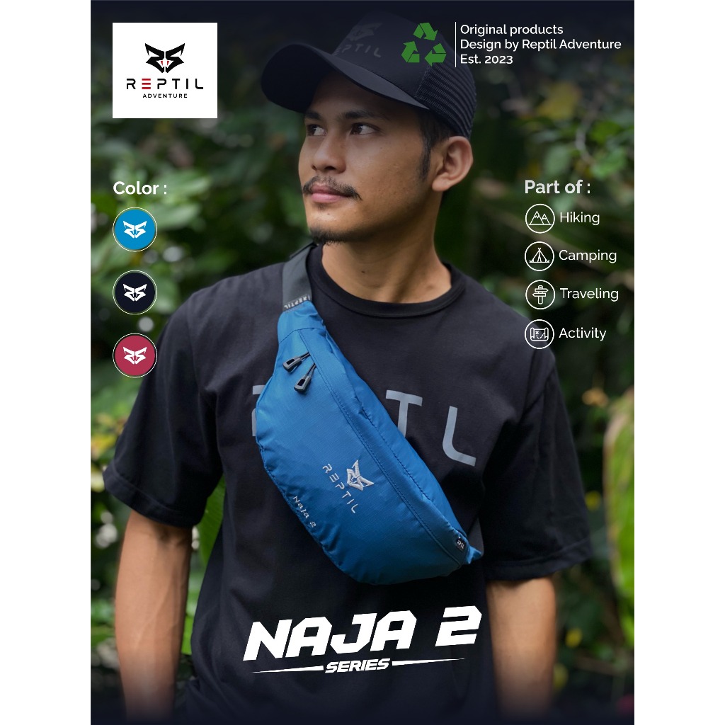 Jual WAISTBAG REPTIL ADVENTURE NAJA 2 series | Shopee Indonesia