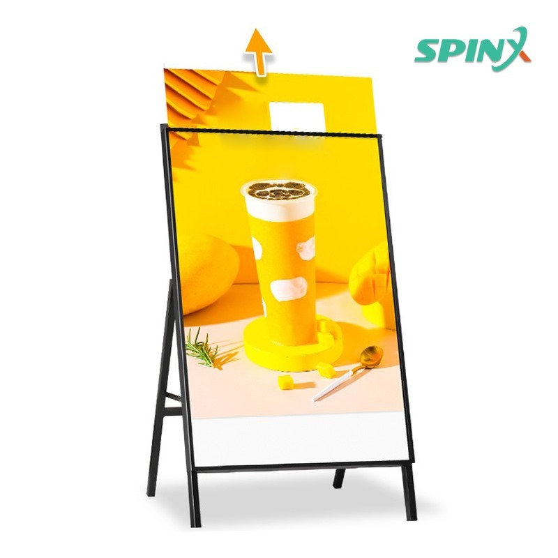 Jual Spin X Floor Stand Light Box Menu Display size 60cm x 120cm single ...