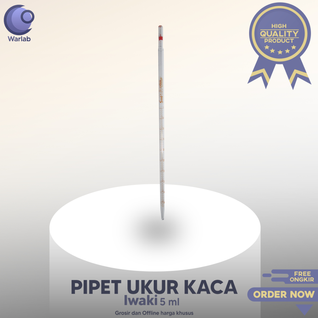 Jual IWAKI PIPET UKUR Kaca Vol. 5 ml / MEASURING PIPET Serological ...
