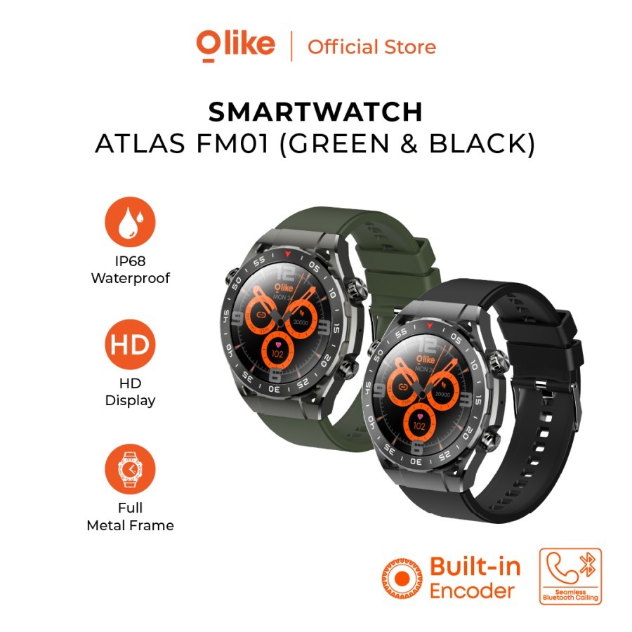 Jual OLIKE ATLAS FM01 SMARTWATCH BLUETOOTH CALL IP68 WATERPROOF ULTRA HD | Shopee Indonesia