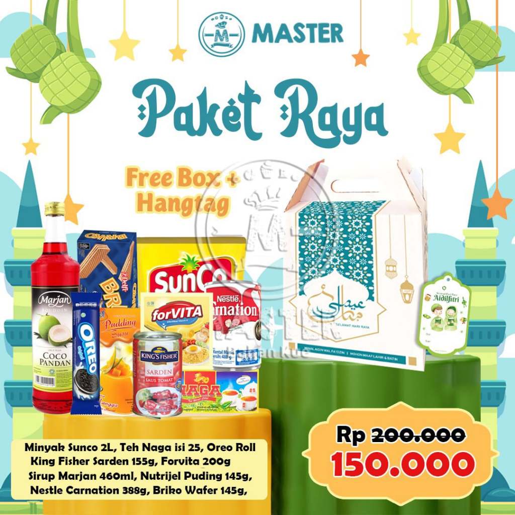 Jual Paket Sembako Hampers Parcel Lebaran Idul Fitri PAKET RAYA 150k [1 ...