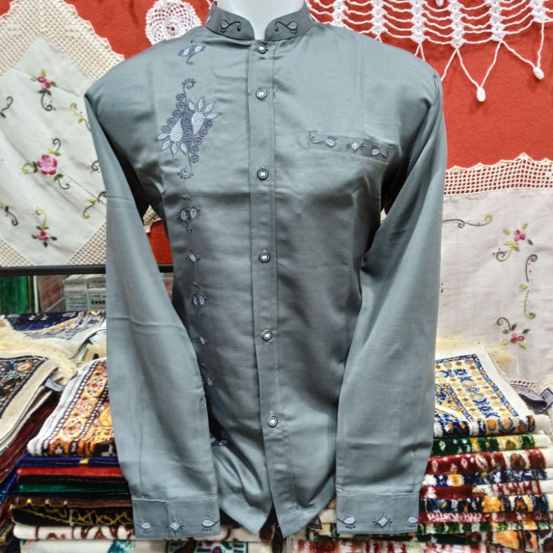 Jual Baju Taluak Balango Lengan Panjang Abu - Abu Khas Bukittinggi Agam ...