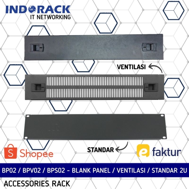 Jual BP02 / BPV02 / BPS02 Blank Panel Ventilasi 2U INDORACK Rack Server 19 INCH | Shopee Indonesia