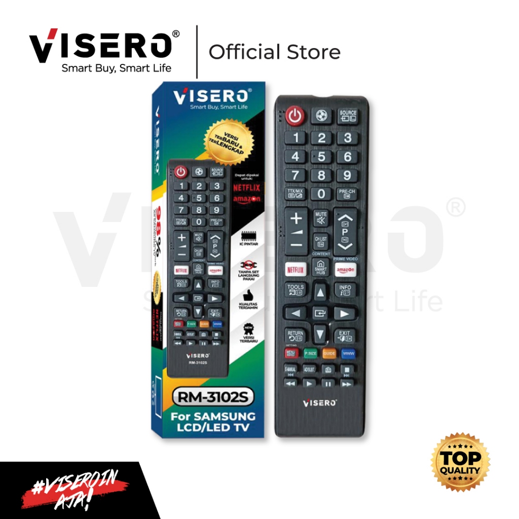 Jual Remote Multi/Remote Pengganti TV LCD/LED Samsung Visero (RM-3102S ...
