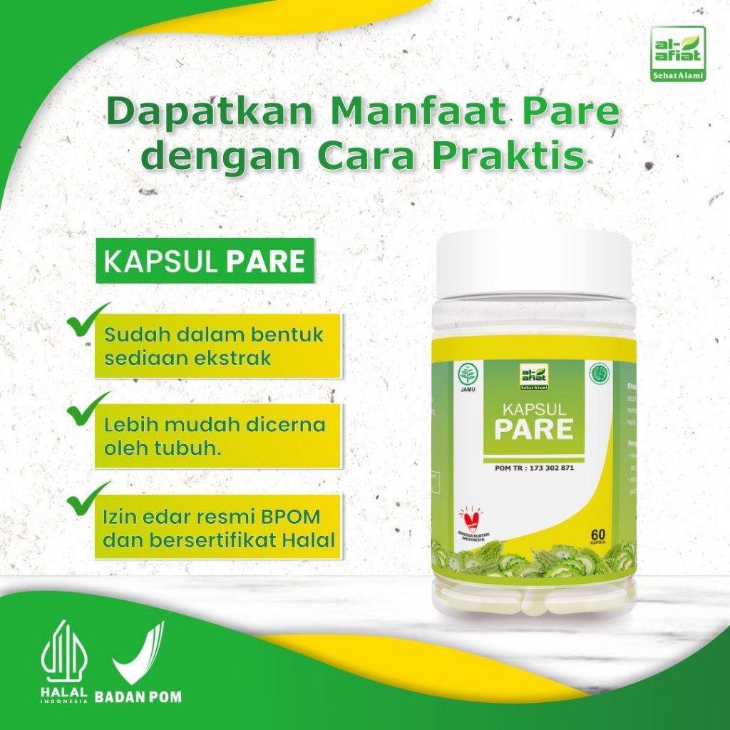 Jual Kapsul Ekstrak Pare Herbal Diabetes 60 kapsul | Shopee Indonesia