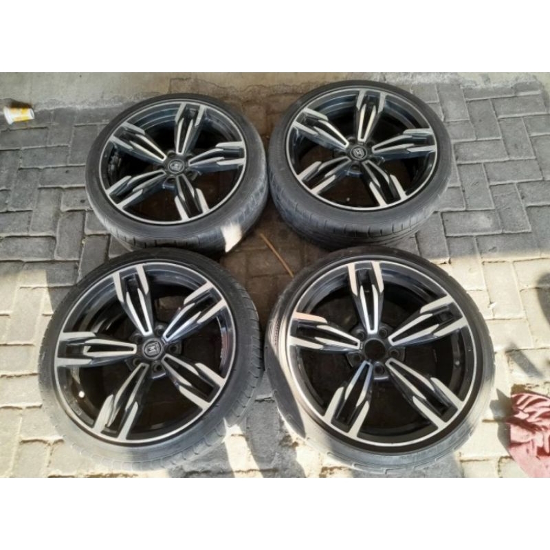 Jual Velg Mobil Bekas Milano Ring 18x8 Pcd 5x114 + Ban 225 40 18 Laufen ...