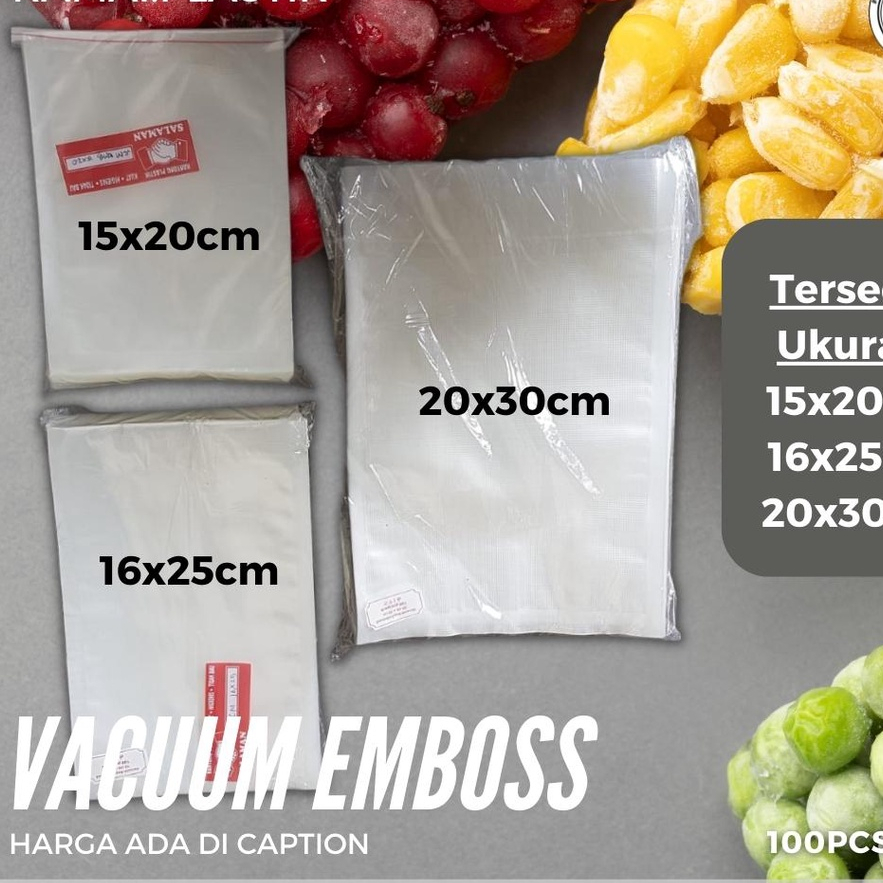 Jual Plastik Vacuum Emboss 20x30cm isi 100pcs/ pack | Shopee Indonesia