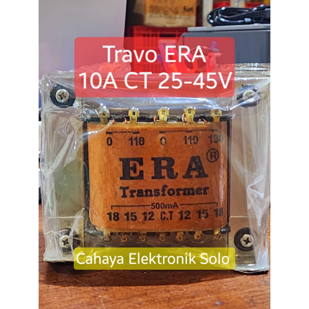 Jual ERA Trafo MURNI 10A 25-45V CT 25v 32v 40v 45v 500ma Travo Power ...