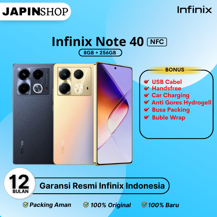 Jual INFINIX Note 40 NFC 8/256 Ram 8GB Rom 256GB Garansi Resmi INFINIX ...