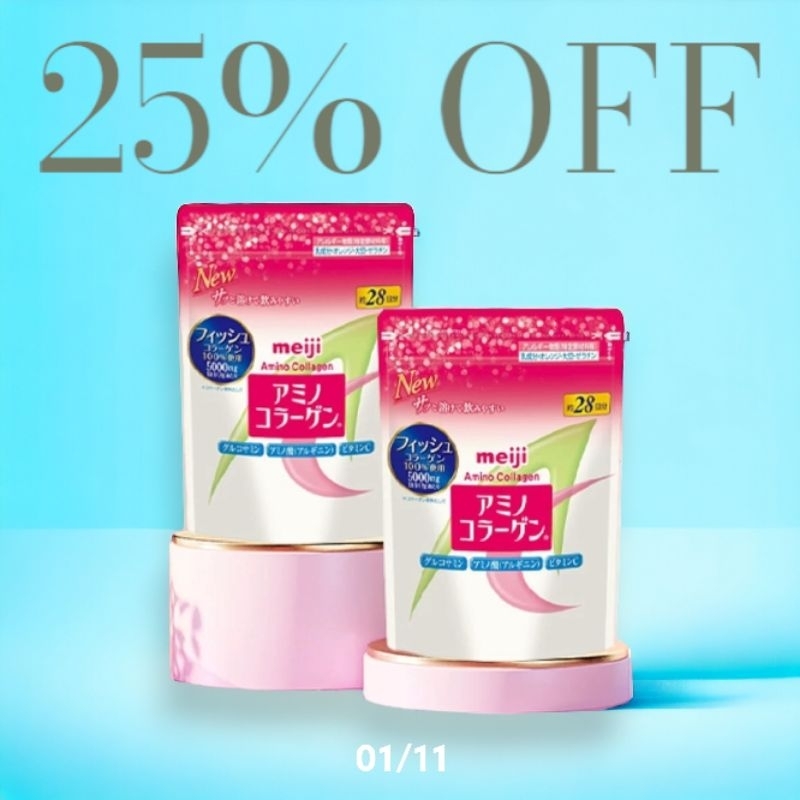 Jual Meiji Amino Pink Refill Collagen Powder Original Japan 5000 mg | Shopee Indonesia