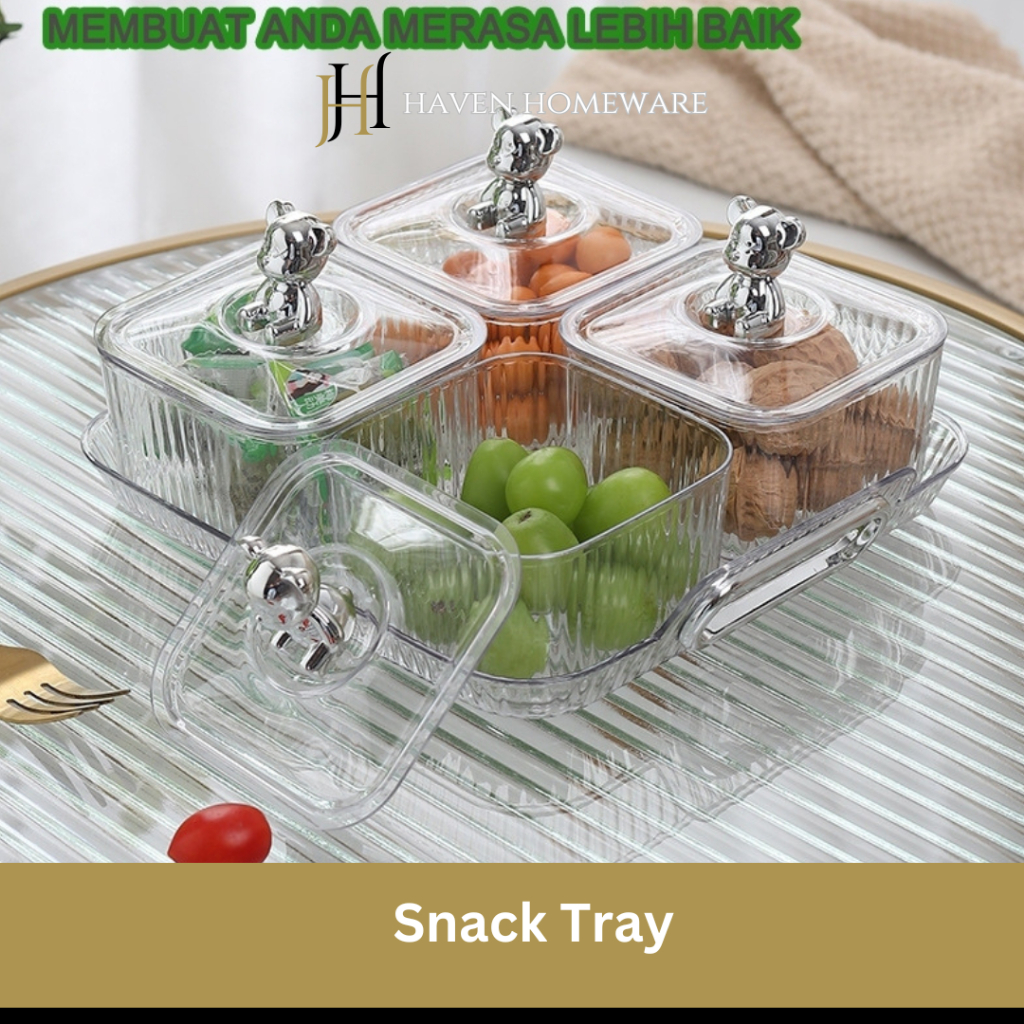 Jual Snack Tray Snack Bowl Tempat Saji Snack Cemilan Kotak Makanan ...