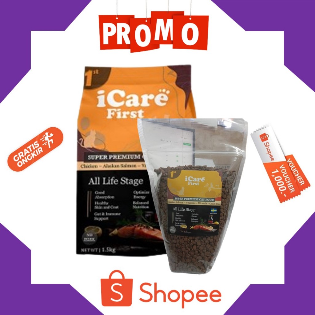 Jual Icare first - makanan kucing super premium - dry cat icare first ...