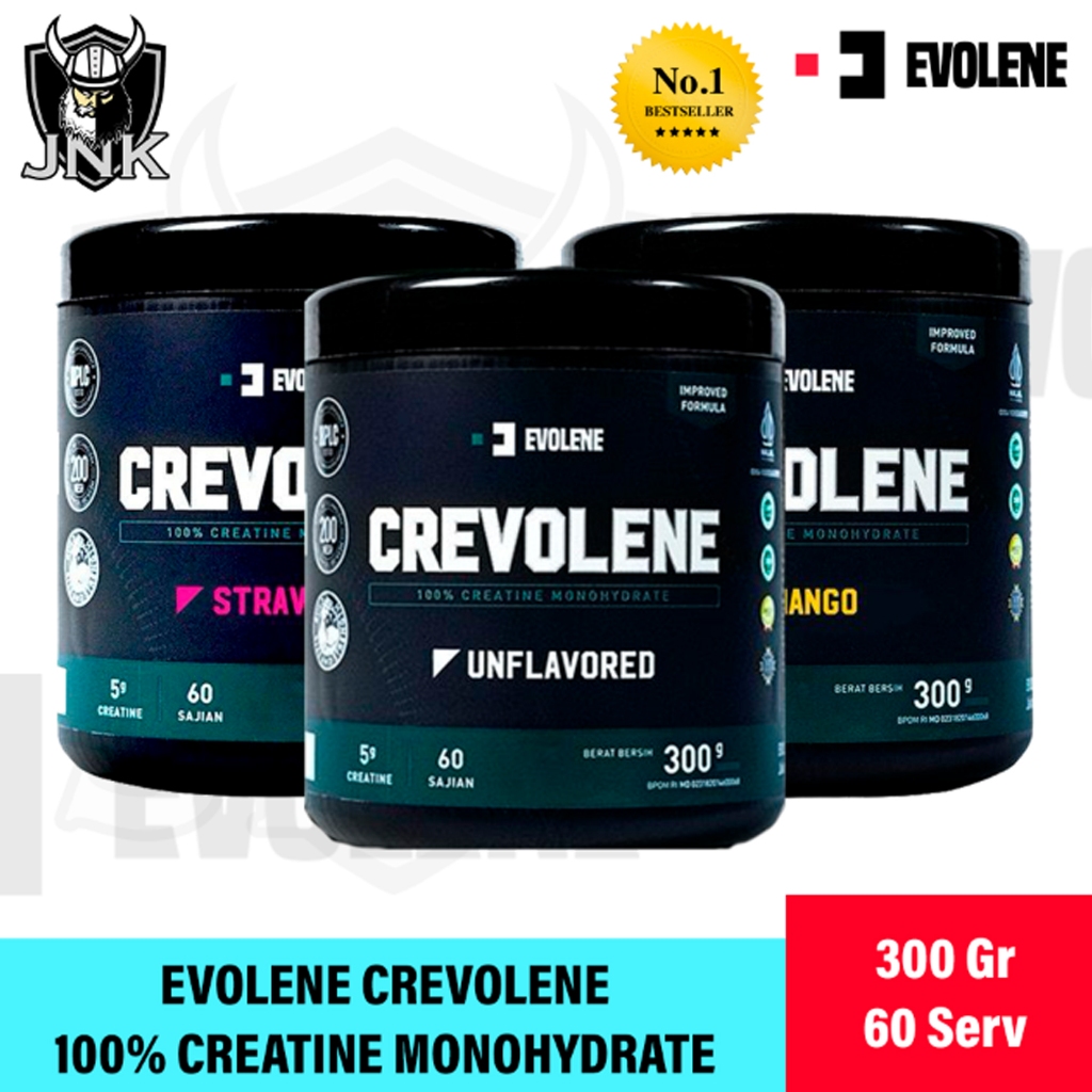 Jual EVOLENE CREVOLENE MONOHYDRATE 300gr 60 Serv | Creatine Mesh200 ...