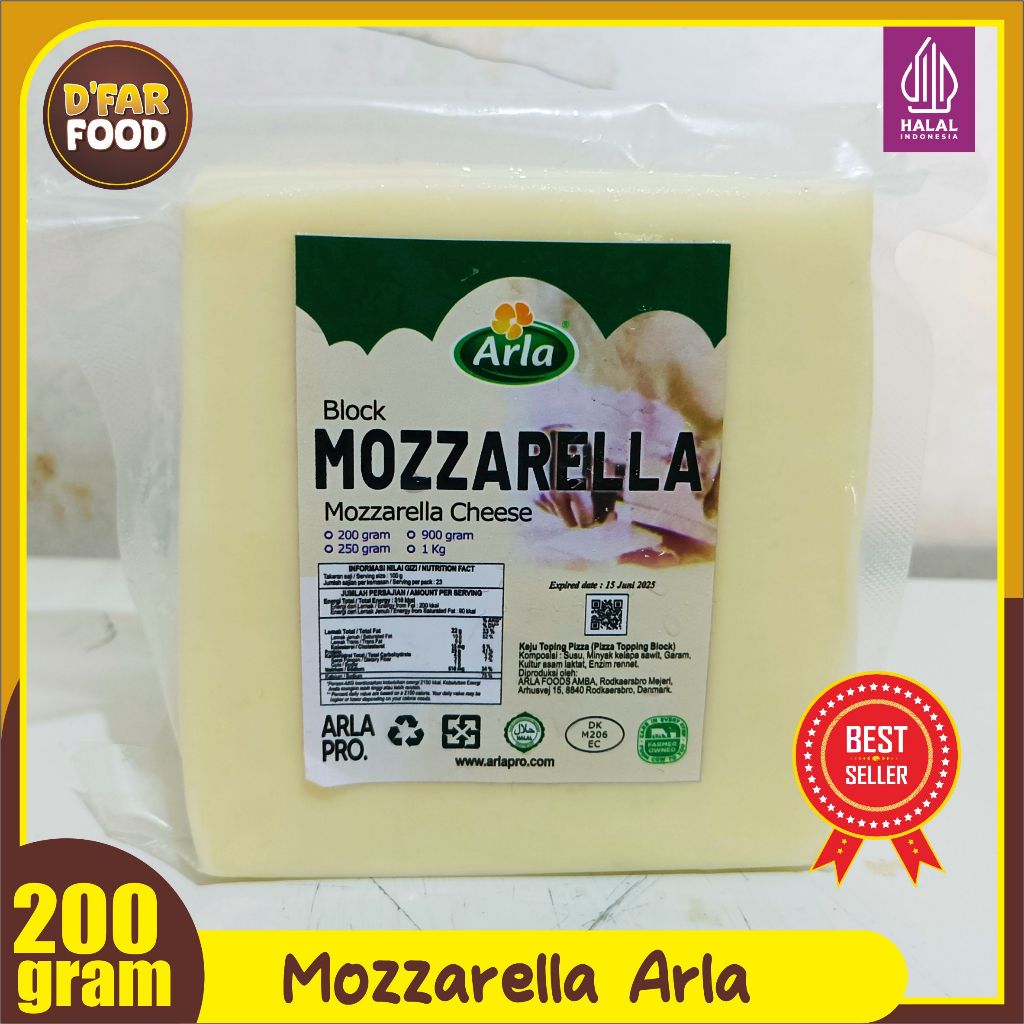 Jual Keju Mozzarella Arla 200gr / Mozzarella Cheese - Keju Arla Repack ...