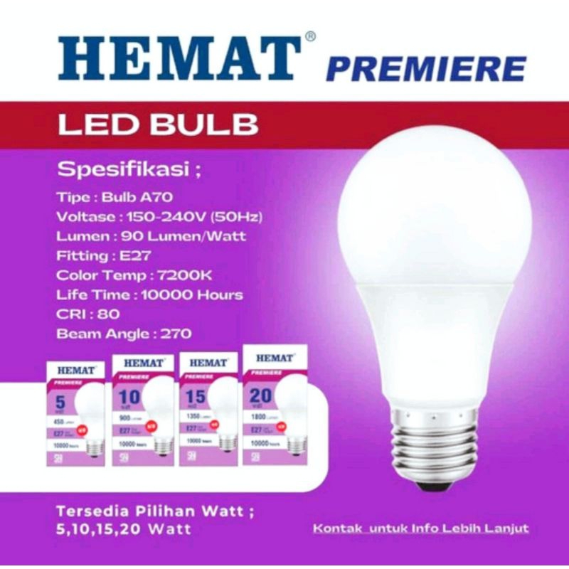Jual Hemat premiere 20w 15w 10w 5w lampu led hemat berkualitas cahaya putih | Shopee Indonesia