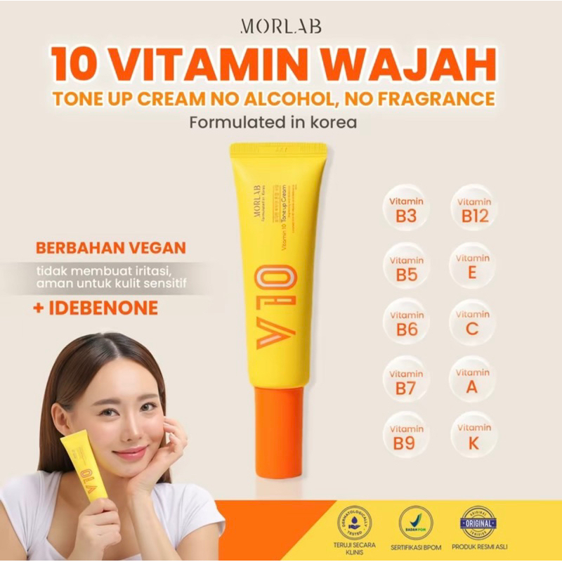 Jual MORLAB V10 TONE UP CREAM WAJAH | Mencerahkan wajah lebih extra ...
