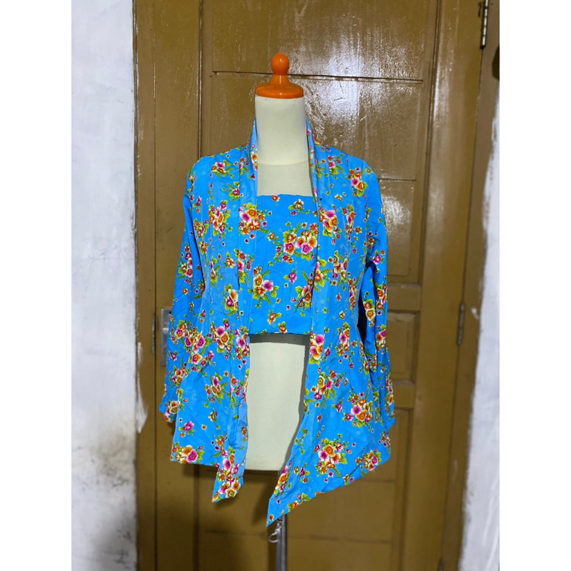 Jual KEBAYA kutu baru nenek jadul sifon silk sunwosh bunga cerah ...