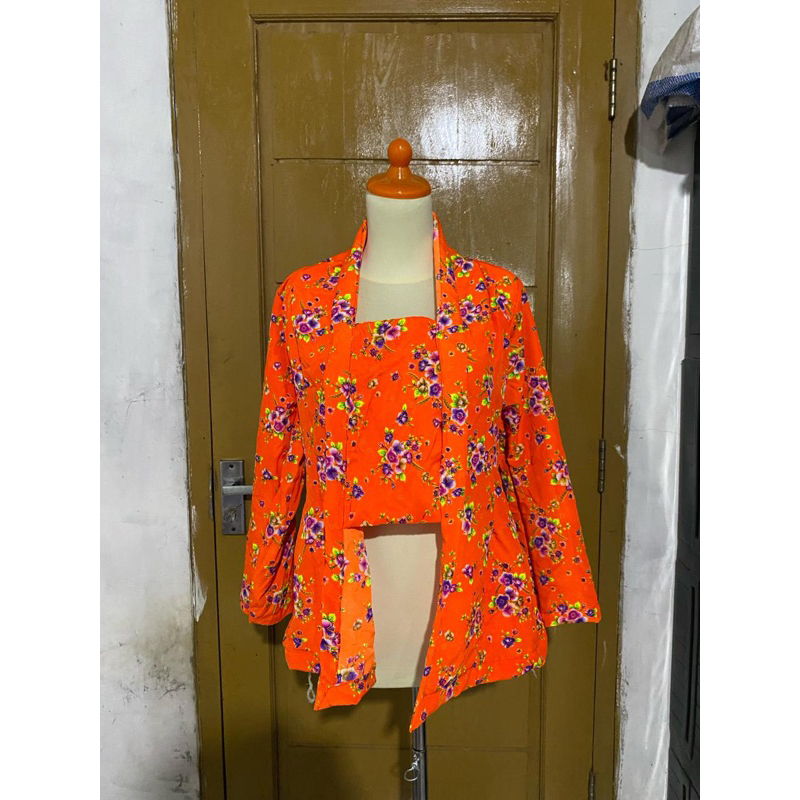 Jual KEBAYA kutu baru nenek jadul sifon silk sunwosh bunga cerah ...