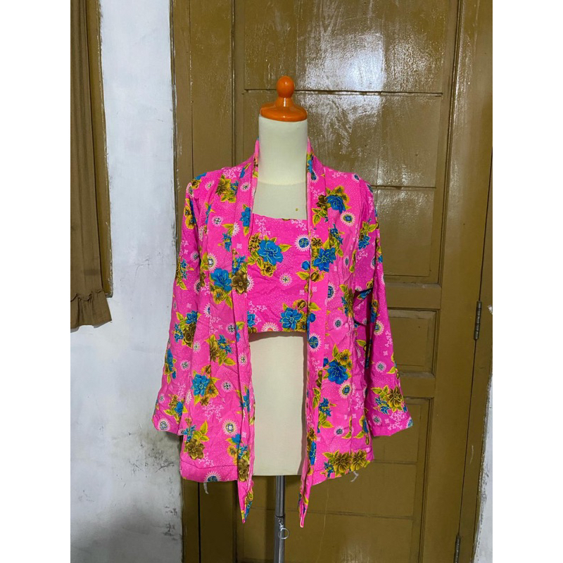Jual KEBAYA kutu baru nenek jadul sifon silk sunwosh bunga cerah ...