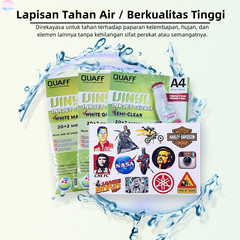 Jual Tahan Air Label Stiker PET PP A4 (22 Lembar) Kertas Stiker Vinyl ...