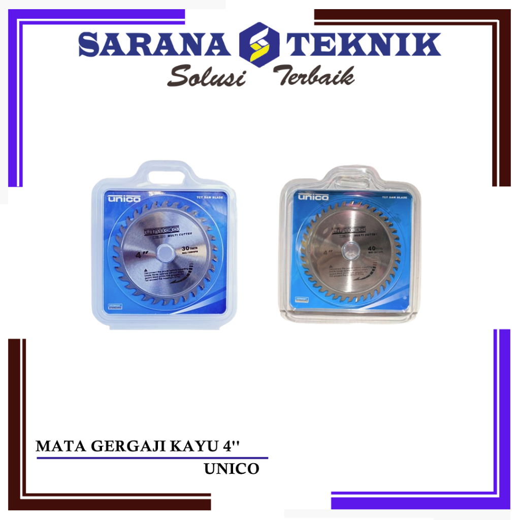 Jual MATA GERGAJI SERKEL KAYU 4 INCH GIGI 30T, 40T UNICO Kuwalitas menengah | Shopee Indonesia