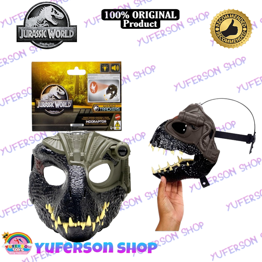 Jual Jurassic World Indoraptor Dinosaur Mask with Tracking Gear Light ...