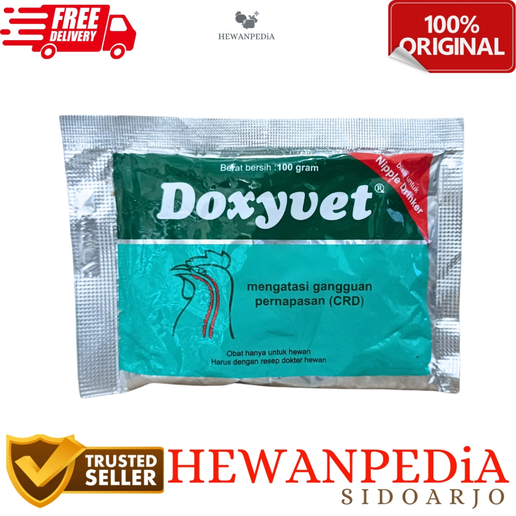 Jual DOXYVET 100 gr Hewanpedia - Obat Cekres Ngorok Crd Pernafasan Ayam ...