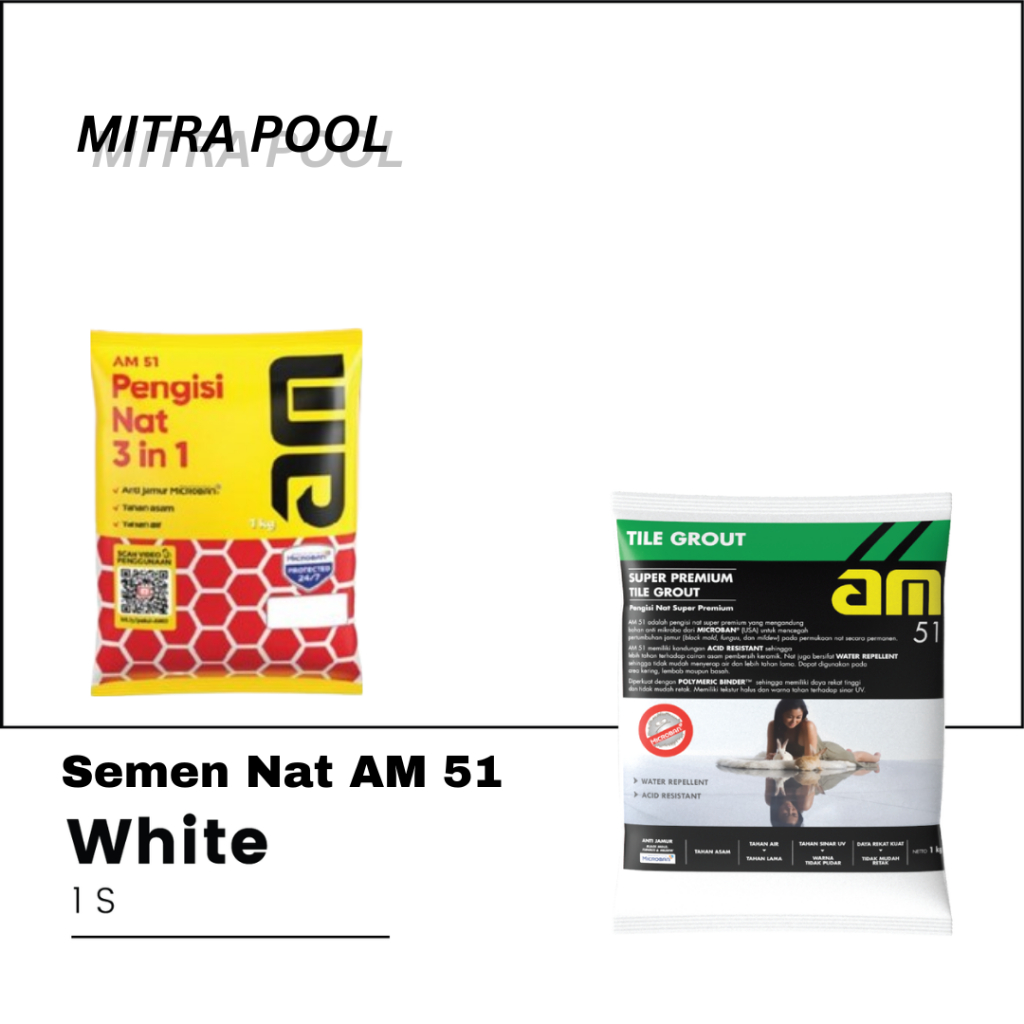 Jual Nat Keramik AM 51 AM51 | Pengisi Nat | Tile Grout 3 in 1 Anti ...