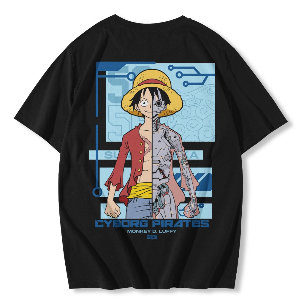 Jual Tshirt Torizu Luffy Cyborg Pirates Anime Manga Onepiece Kaos Bajak ...