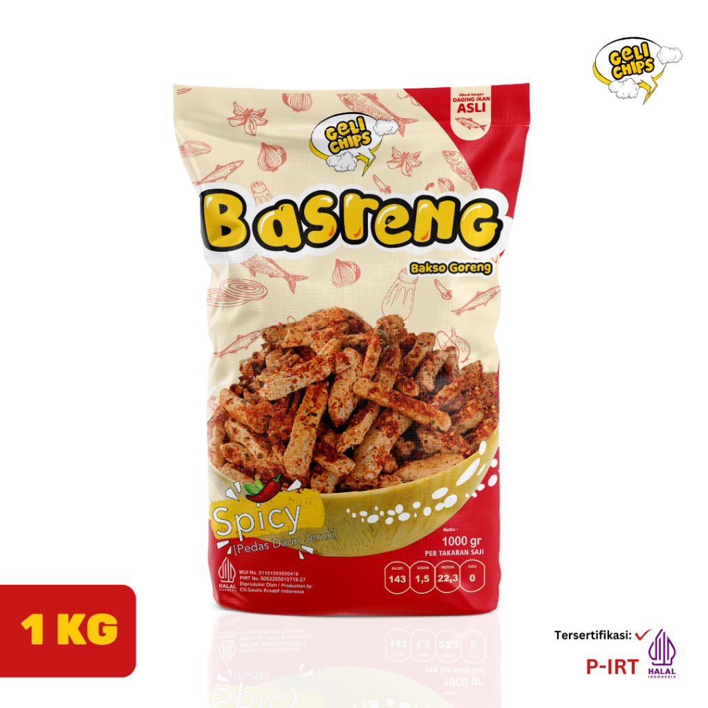 Jual Geli Chips - Basreng 1 Kg Spicy Pedas Gurih Daun Jeruk Camilan ...