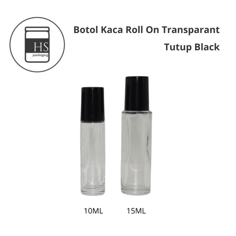 Jual HS Packaging - Botol Kaca Roll On Refill 10ml & 15 ml/Botol Parfum ...