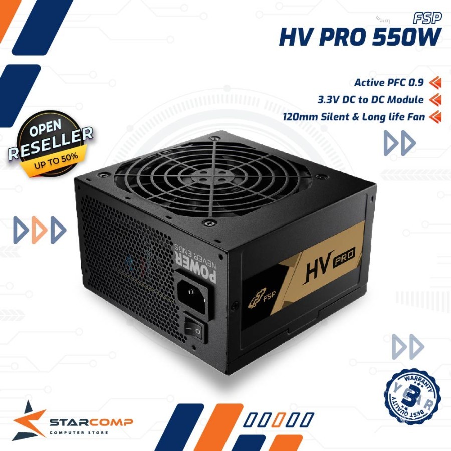 Jual FSP Power Supply HV PRO 550W 80+ PSU 550 watt | Shopee Indonesia