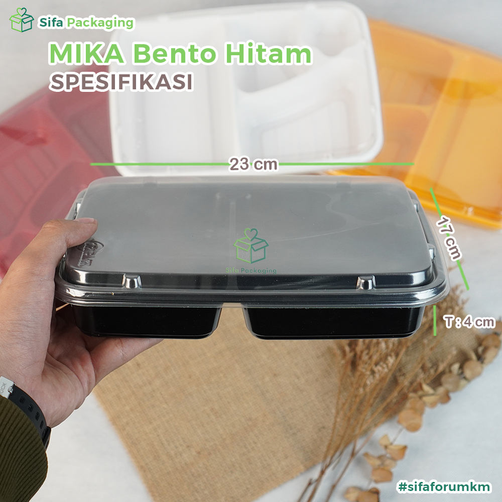 Jual Mika Bento Sekat 4 + Tutup Lunch Box Wadah Makanan Tempat Makanan ...