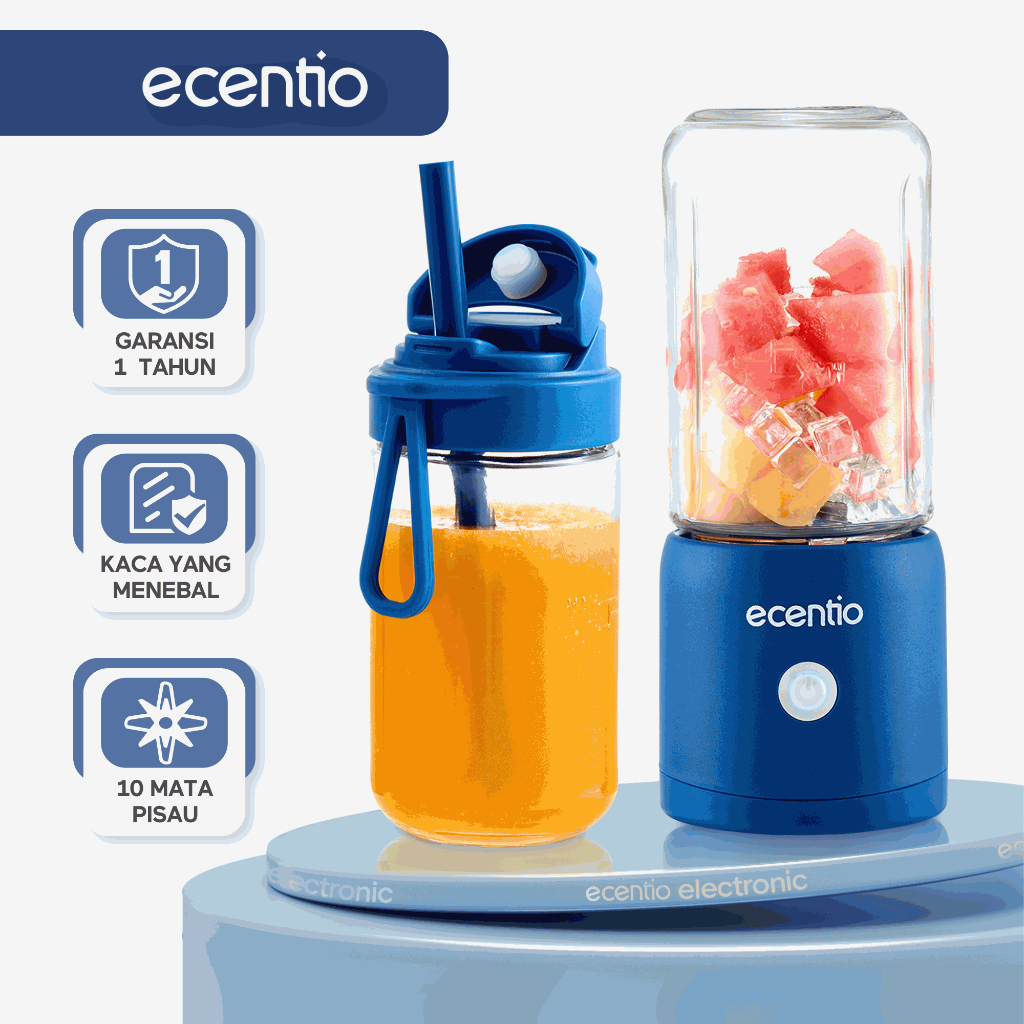 Jual ecentio Blender Mini Portable Juicer kaca gelas Chopper kecil ...