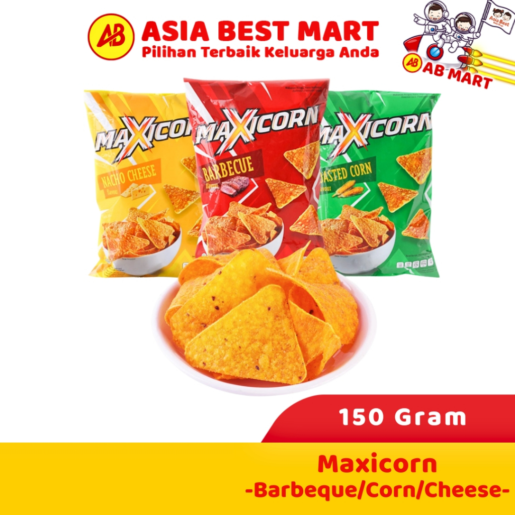Jual Maxicorn Snack Rasa Barbeque, Roasted Corn & Nacho Cheese 150 Gram ...