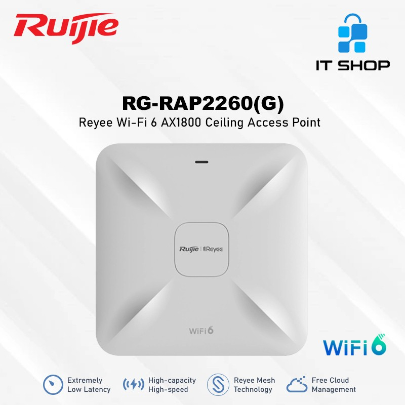 Jual RUIJIE RG-RAP2260(G) Reyee Wi-Fi 6 AX1800 PoE Ceiling Access Point ...