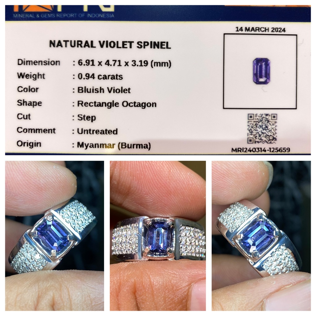Jual Natural 0.94ct violet spinel myanmar burma hq | Shopee Indonesia