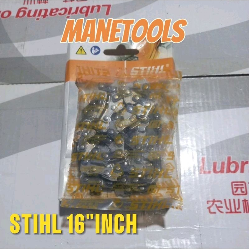 Jual RANTAI CHAINSAW | STIHL MS170 - MS180 16"INCH UNTUK MESIN GERGAJI KAYU | Shopee Indonesia