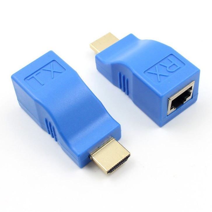 Jual HDMI to LAN Adapter Extender HDMI 30meter dengan Kabel Lan RJ45 ...