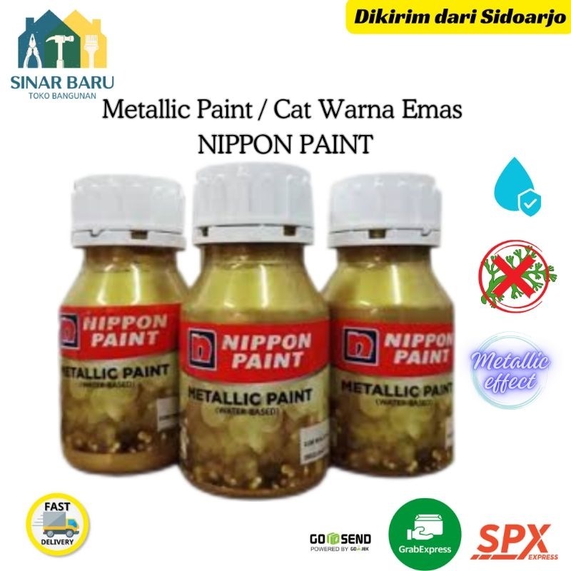 Jual Metallic Paint Waterbased Nippon Paint / Cat Emas Nippon Paint ...
