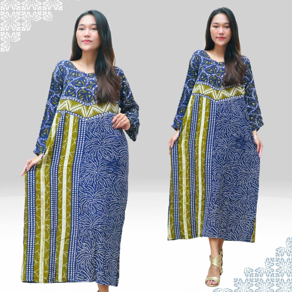 Jual Daster Batik Lengan Panjang Baju Daster Lengan Panjang Longdress ...