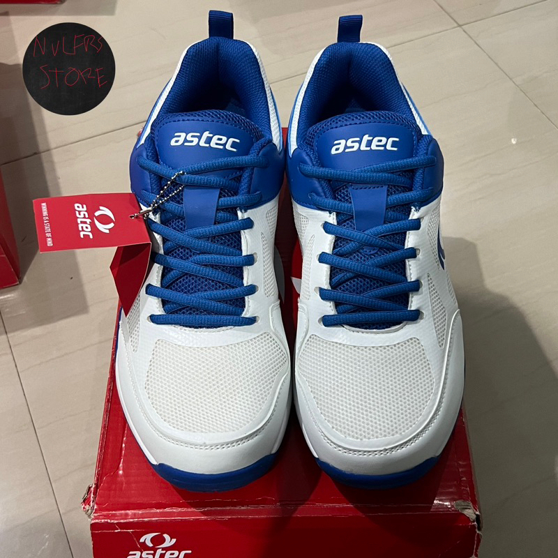 Jual Sepatu Batminton Astec Harvard 100% Original - White/Blue | Shopee ...