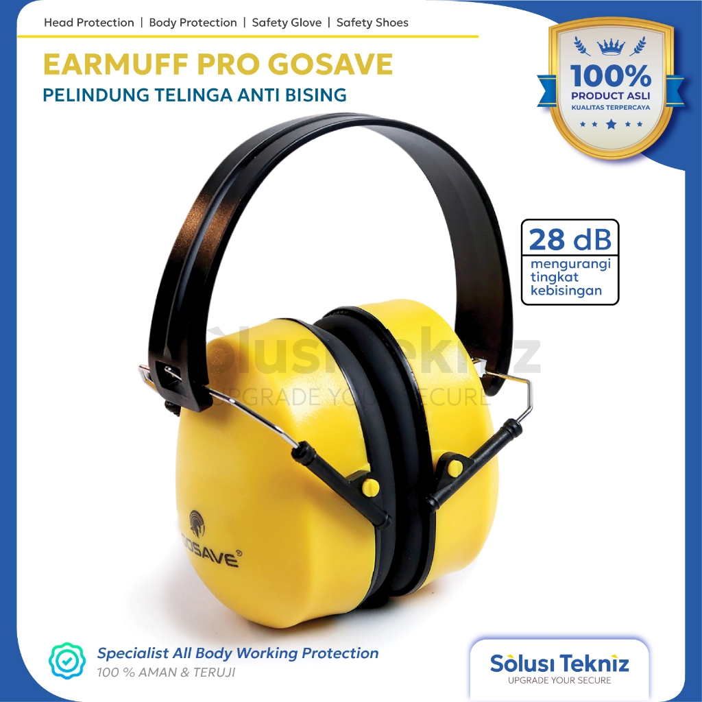 Jual Earmuff Safety Pro 28 dB Proyek Pelindung Telinga Anti Bising ...
