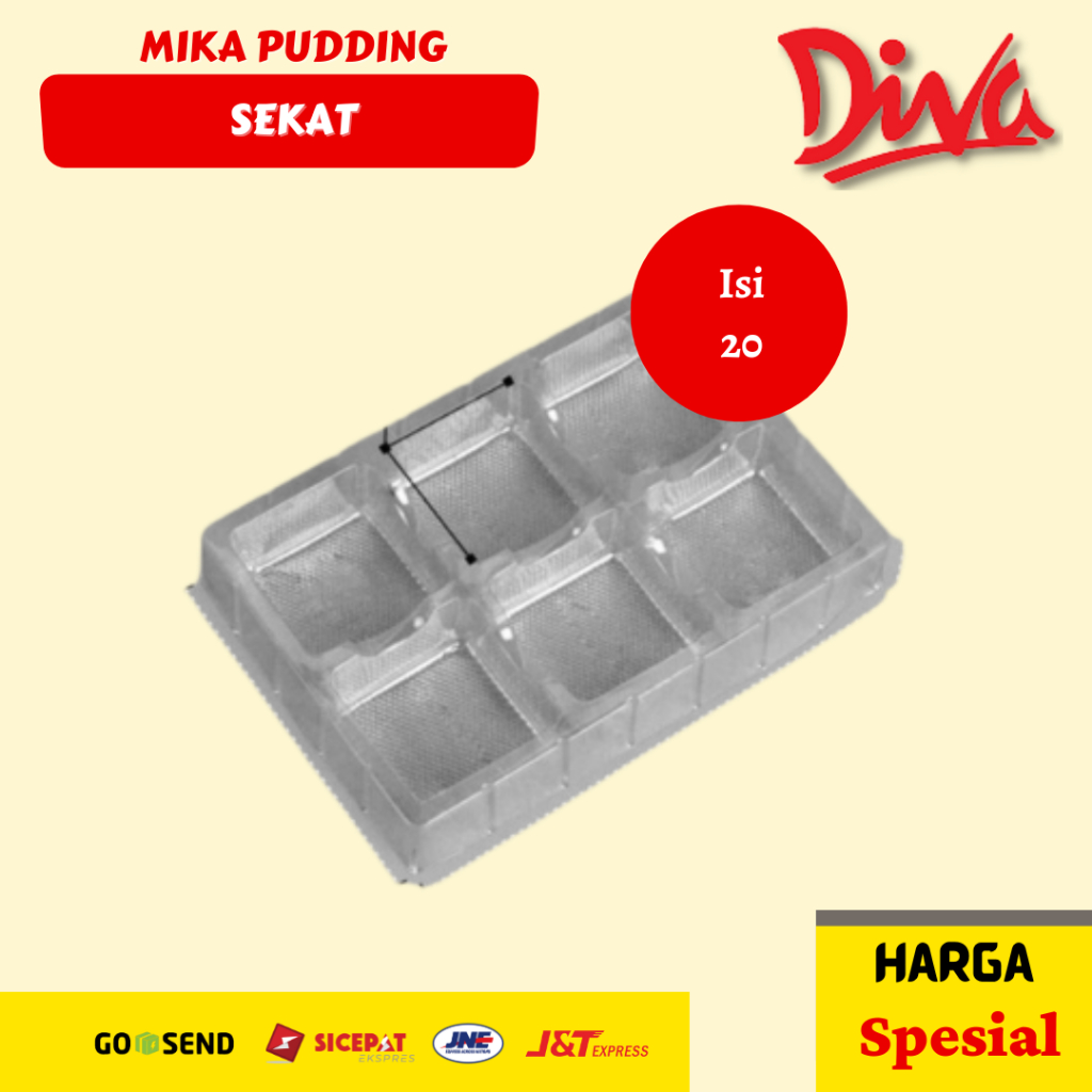 Jual Mika Pudding Sekat | Alas Pudding Sekat | Shopee Indonesia