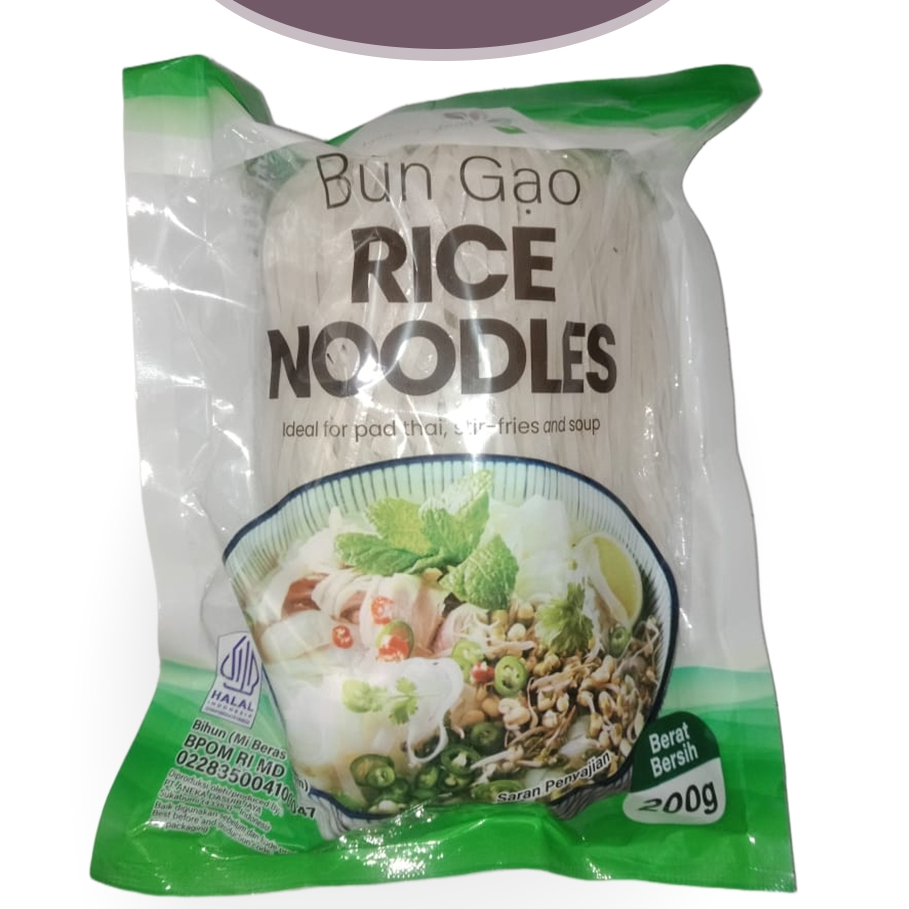 Jual JSF RICE NOODLES (Bun Gao) Kwetiaw Mie Beras Vietnam 200 GR - F303 ...