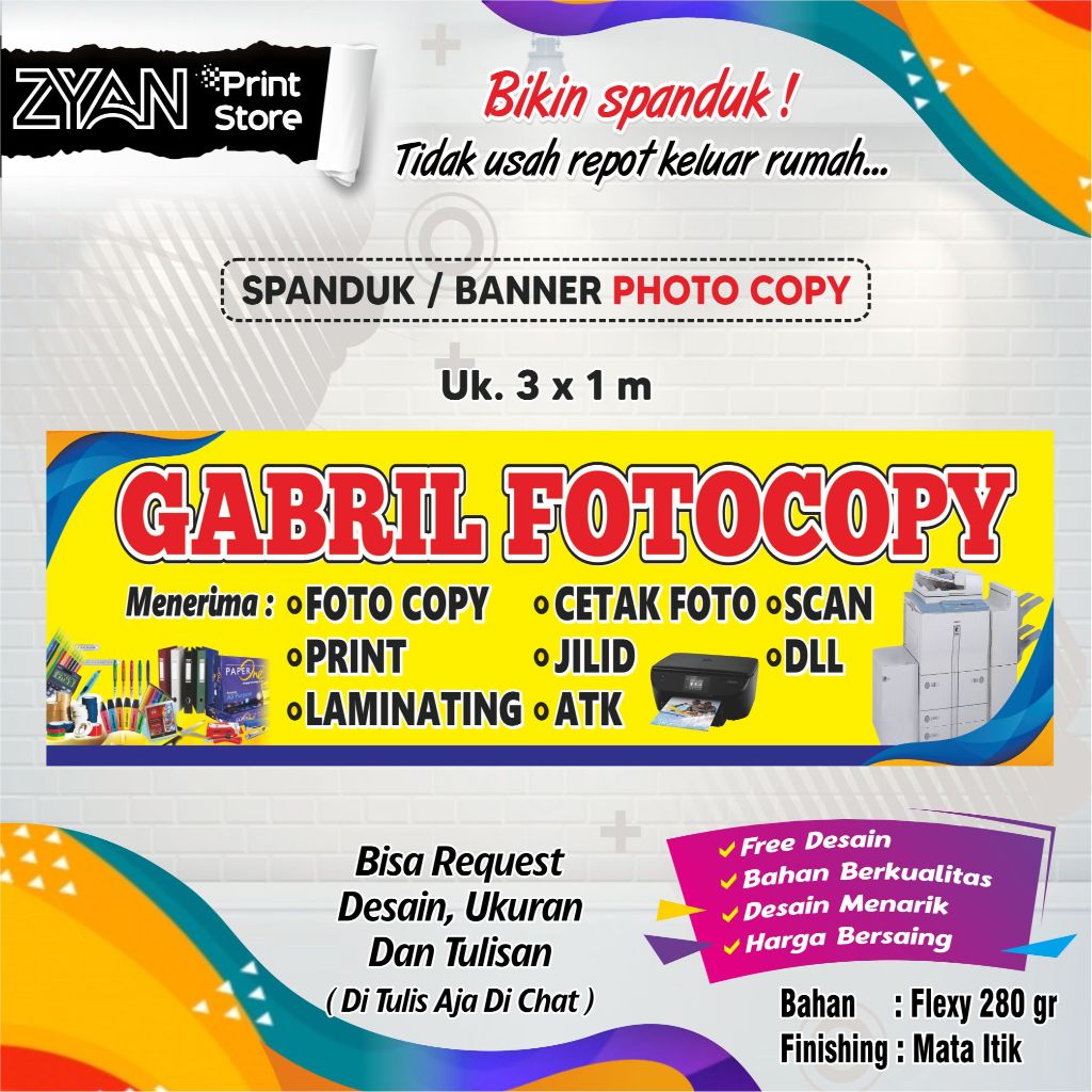 Jual SPANDUK BANNER FOTOCOPY | Shopee Indonesia
