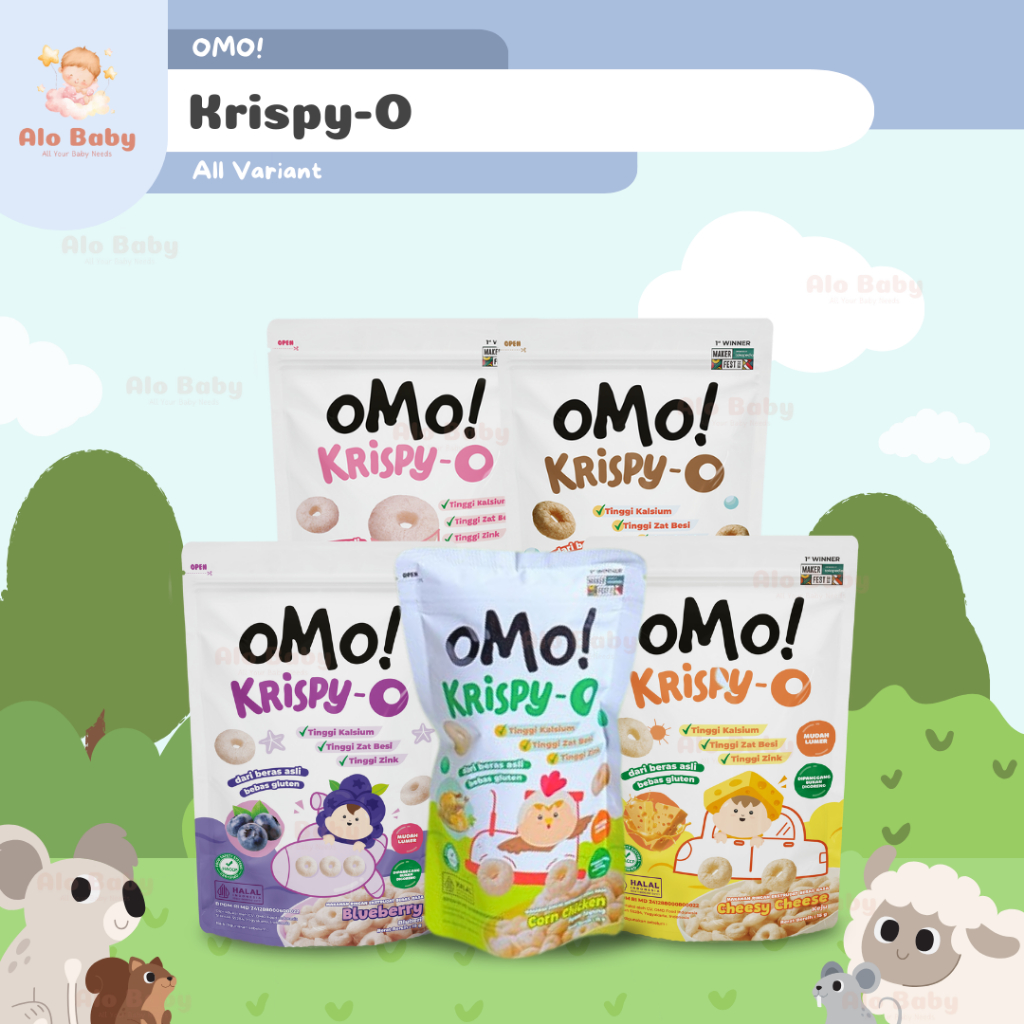 Jual OMO Krispy O Snack bayi - snack bayi sehat - glutenfree - puff ...
