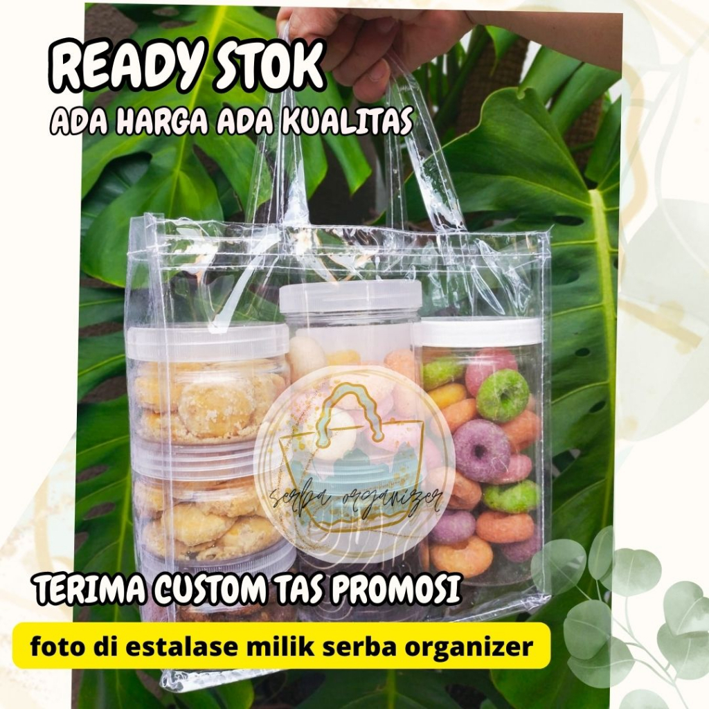Jual 10x10x20 Tas transparant Goodie bag toples cookies souvernir ...